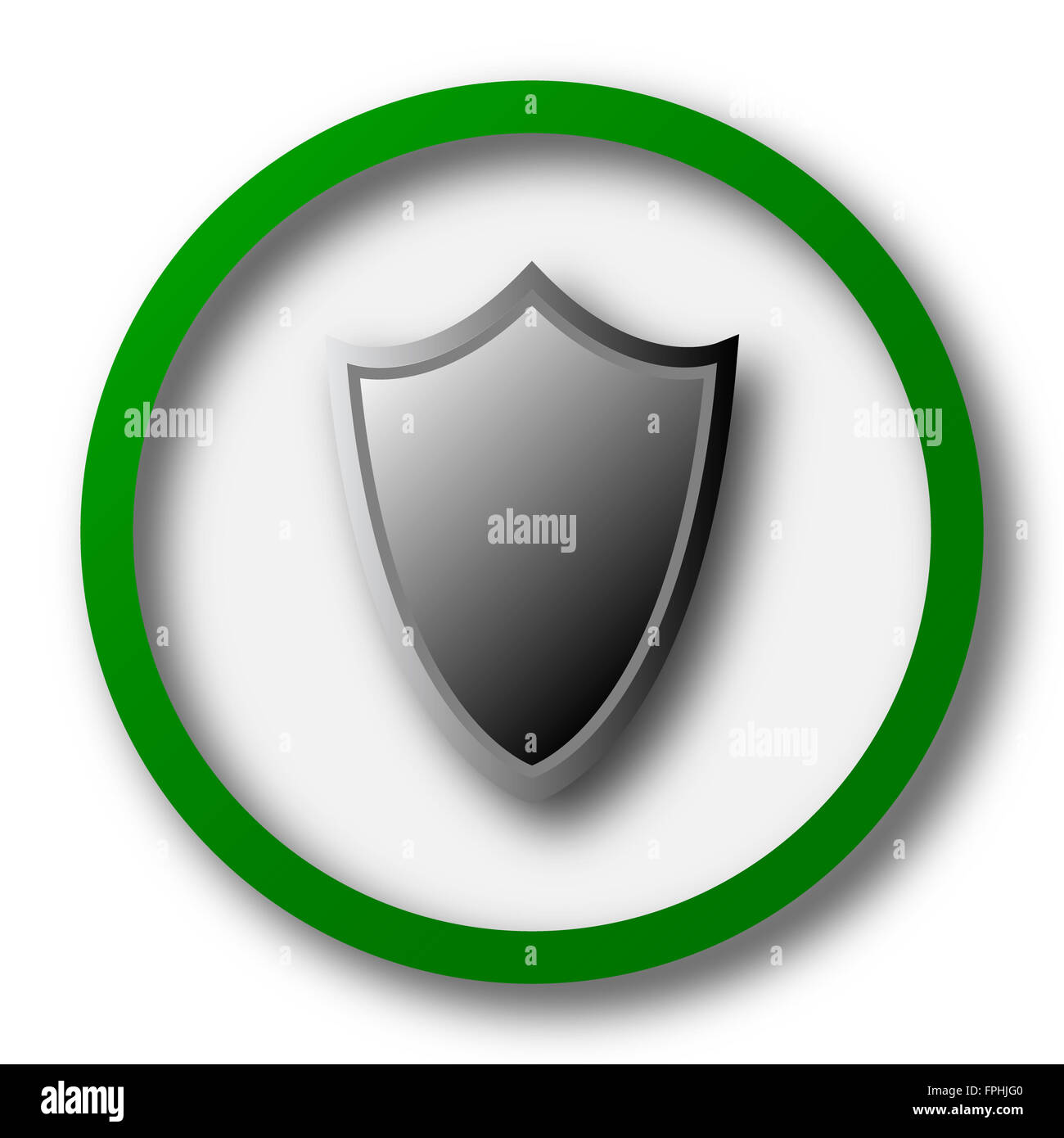 Shield icon. Internet button on white background Stock Photo - Alamy