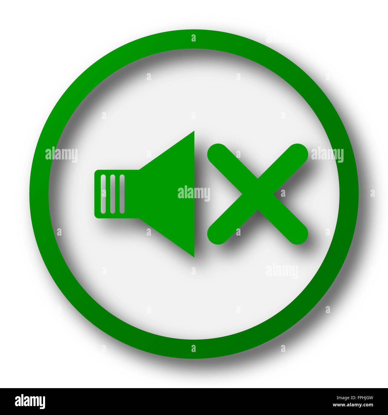 No sound icon. Internet button on white background Stock Photo - Alamy