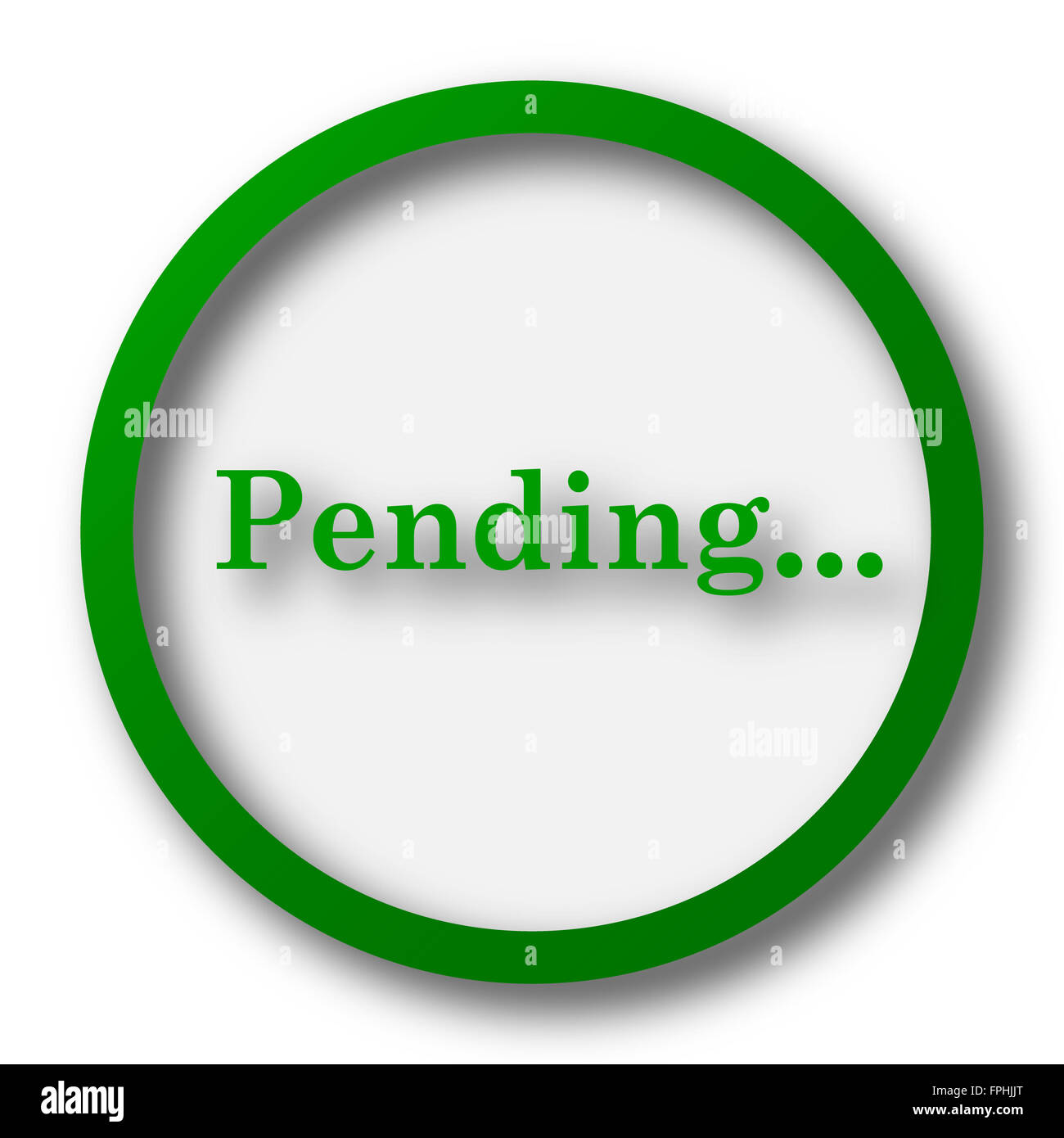 Pending icon. Internet button on white background Stock Photo - Alamy