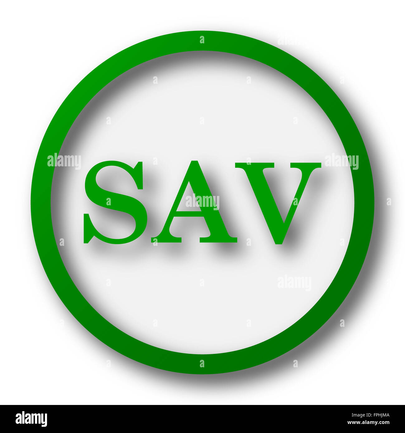 SAV icon. Internet button on white background Stock Photo - Alamy