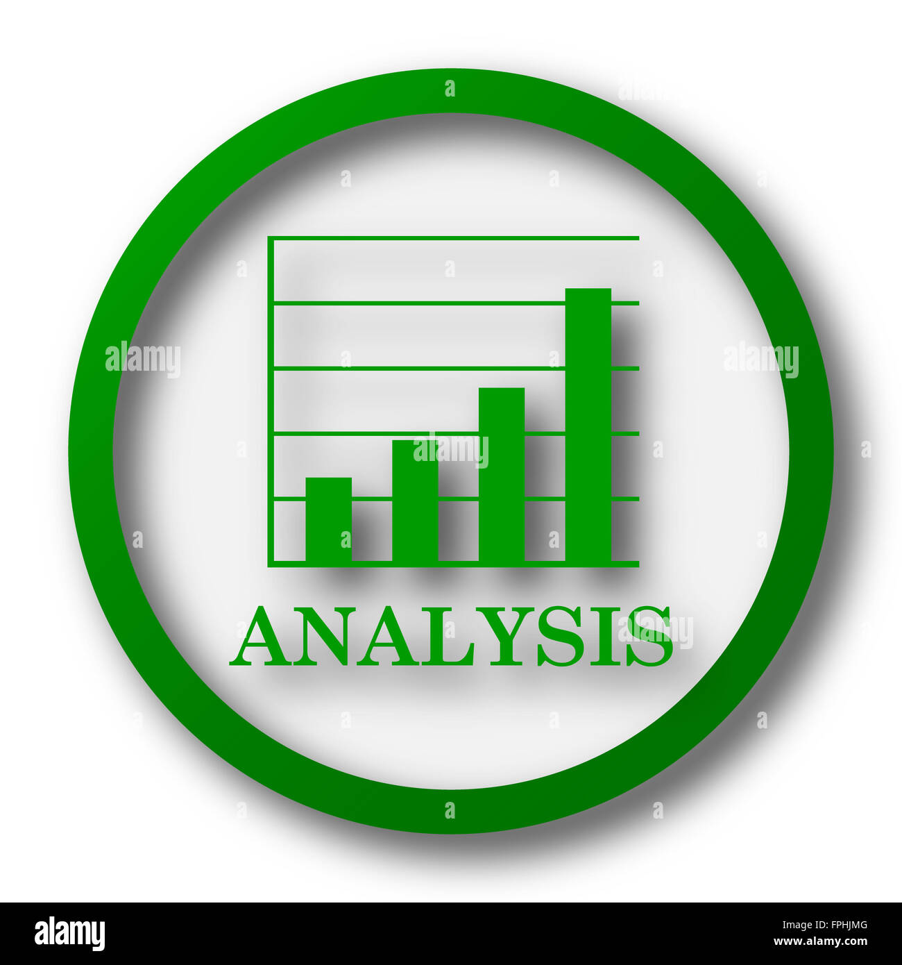 Analysis icon. Internet button on white background Stock Photo - Alamy