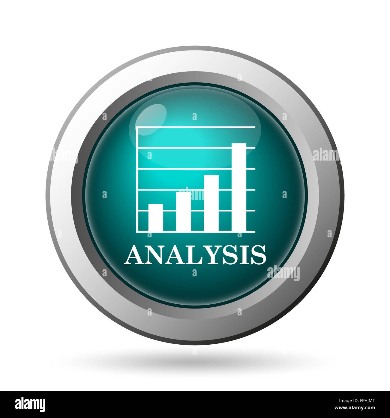 Analysis icon. Internet button on white background Stock Photo - Alamy