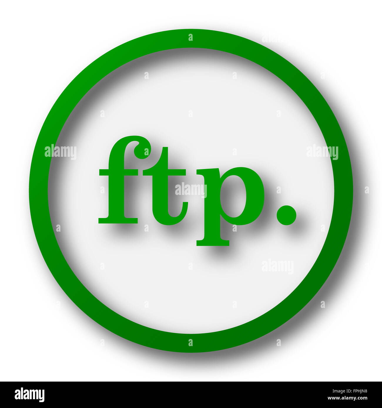 ftp. icon. Internet button on white background Stock Photo - Alamy