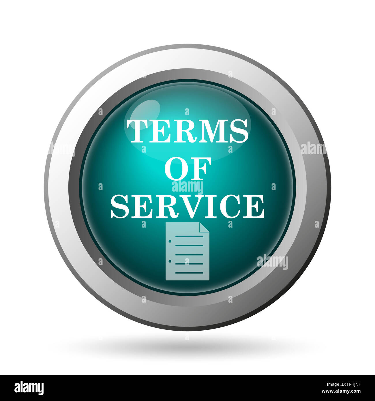 Terms of service icon. Internet button on white background Stock Photo ...