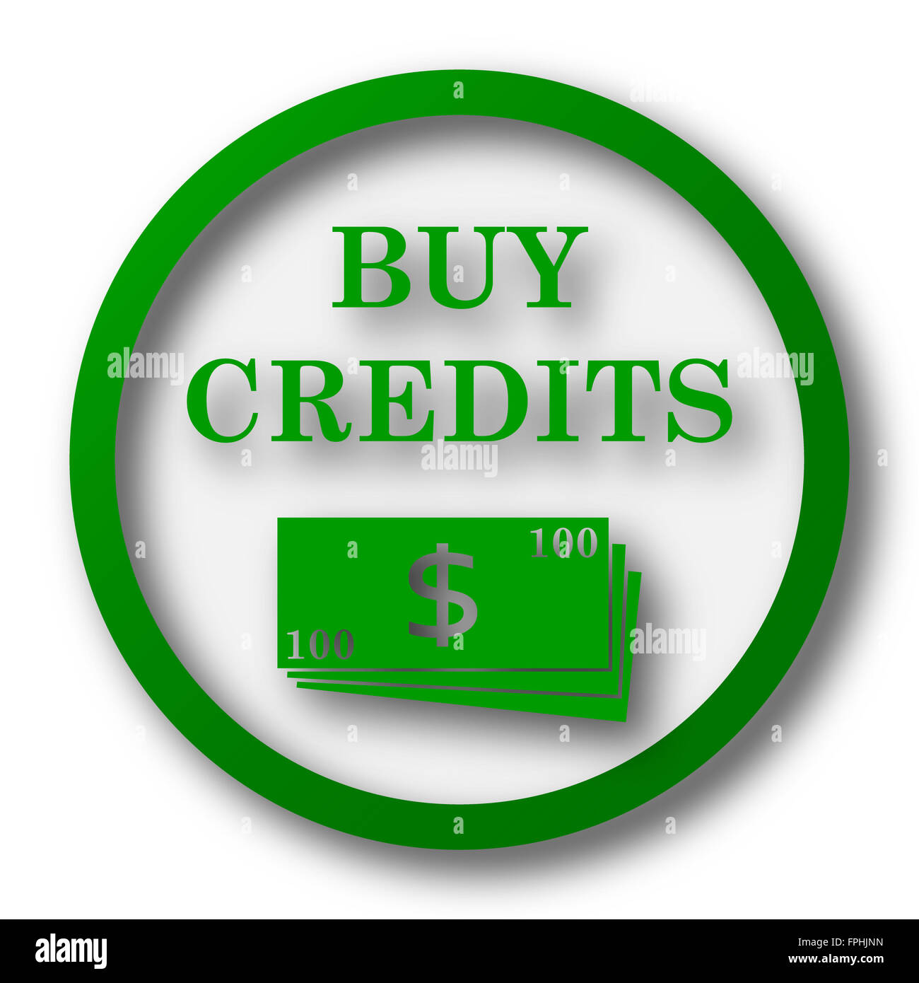 Buy credits icon. Internet button on white background Stock Photo - Alamy