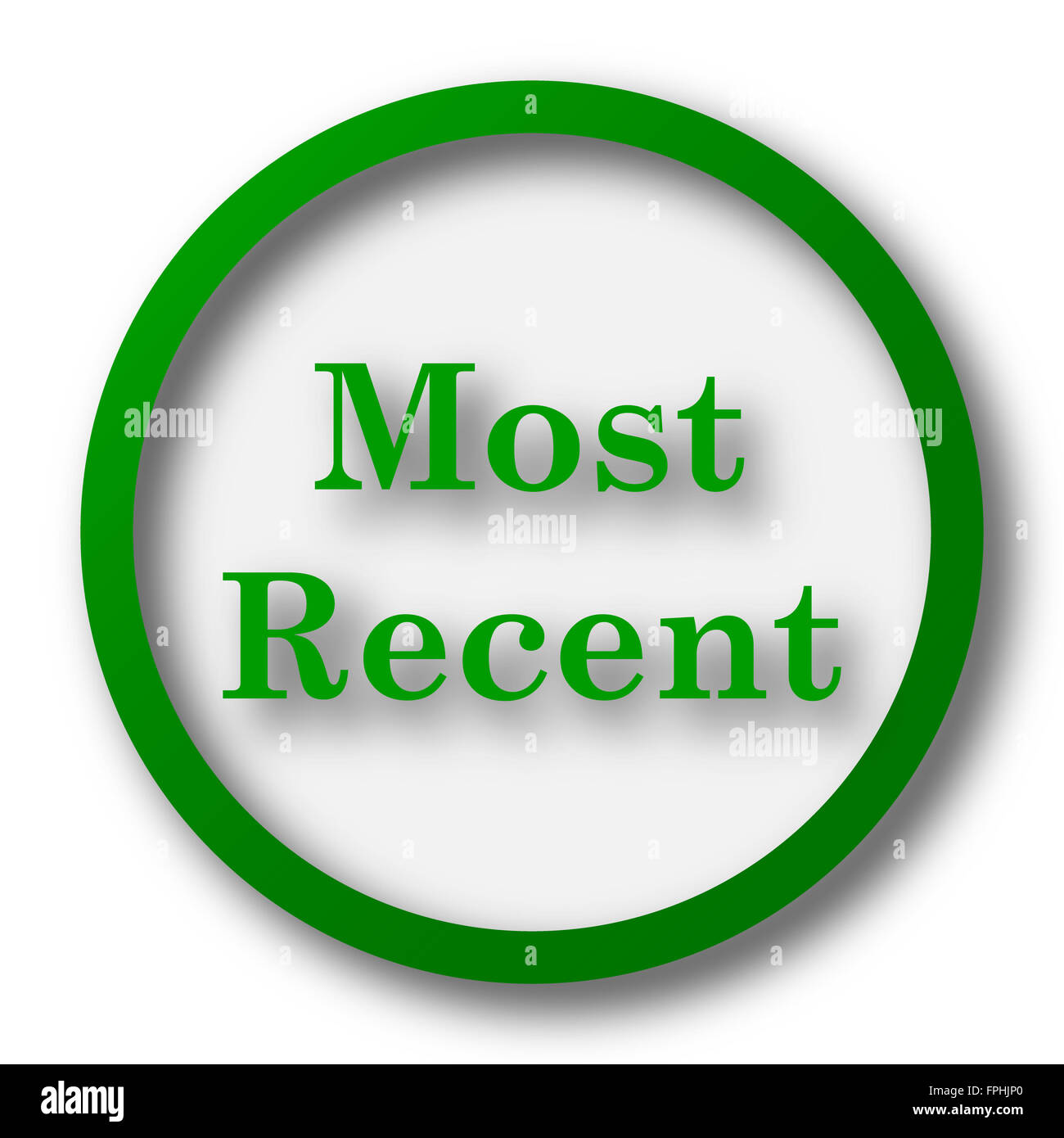 Most recent icon. Internet button on white background Stock Photo - Alamy