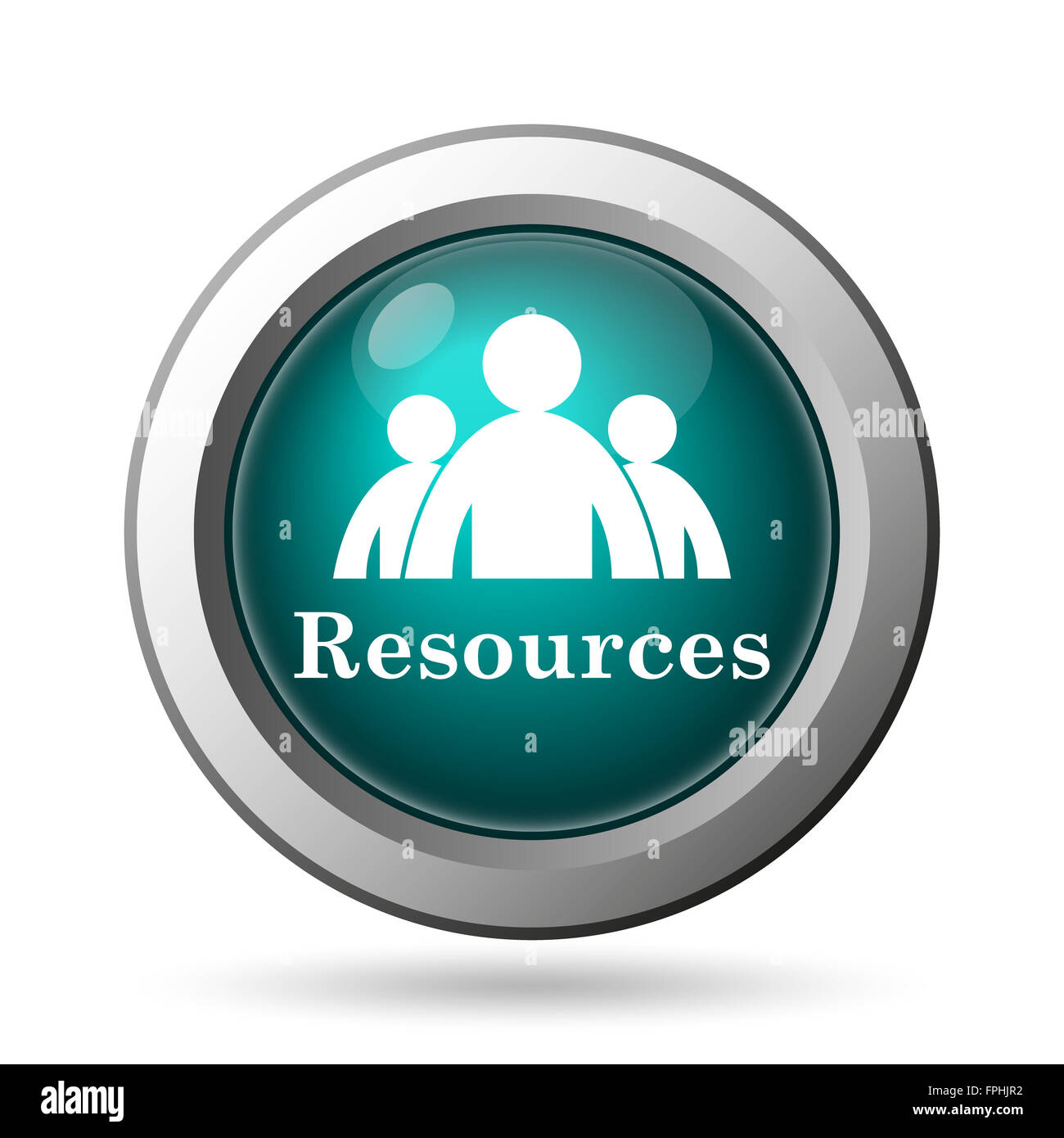 Resources icon. Internet button on white background Stock Photo - Alamy