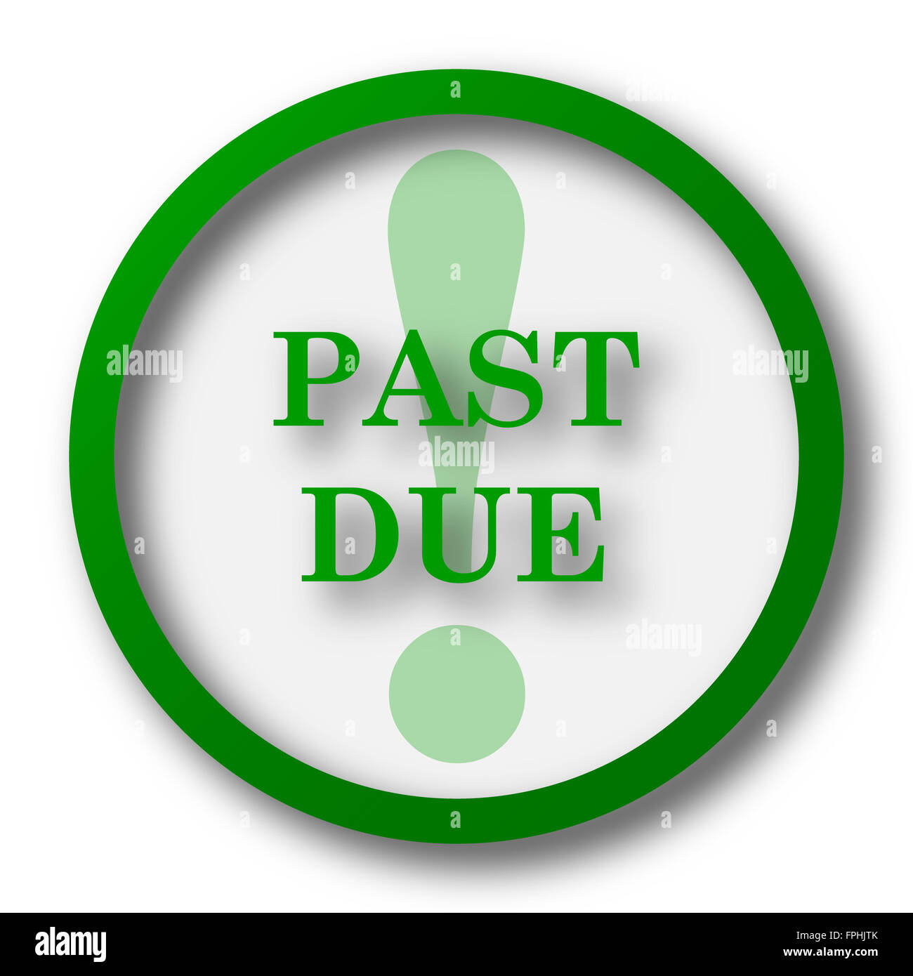 Past due icon. Internet button on white background Stock Photo - Alamy