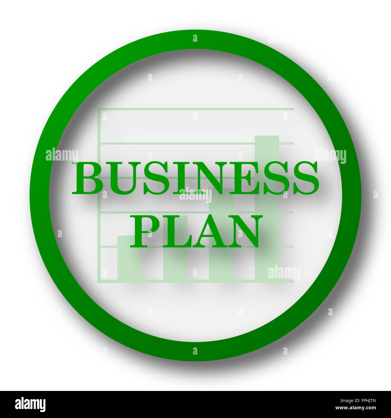 Business plan icon. Internet button on white background Stock Photo - Alamy