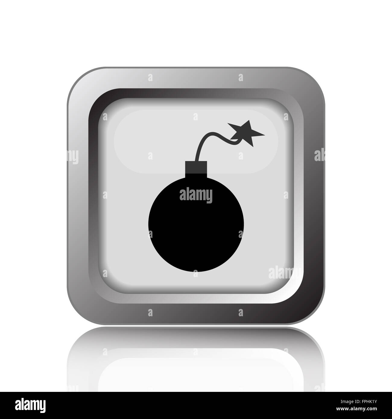 Bomb icon. Internet button on white background Stock Photo - Alamy