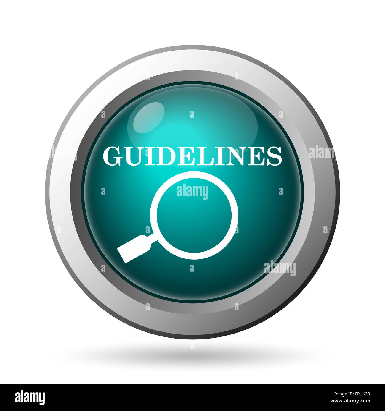 Guidelines icon. Internet button on white background Stock Photo - Alamy