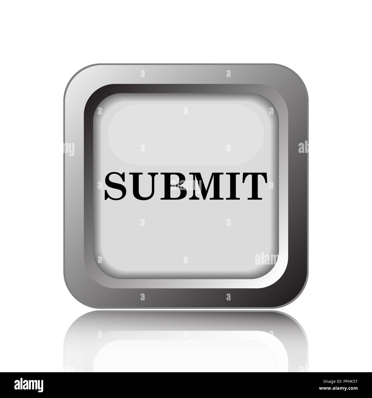 Submit icon. Internet button on white background Stock Photo - Alamy