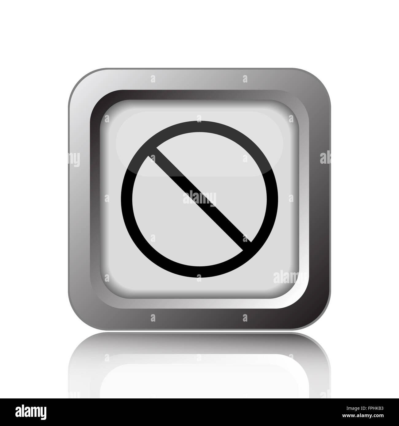 Forbidden icon. Internet button on white background Stock Photo - Alamy