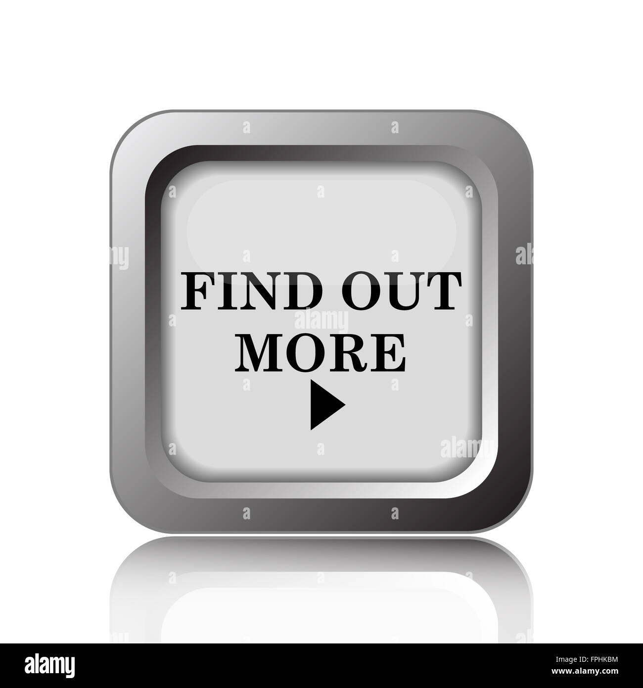 Find out more icon. Internet button on white background Stock Photo - Alamy