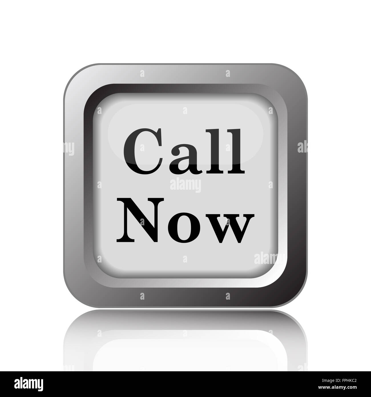 Call now icon. Internet button on white background Stock Photo - Alamy