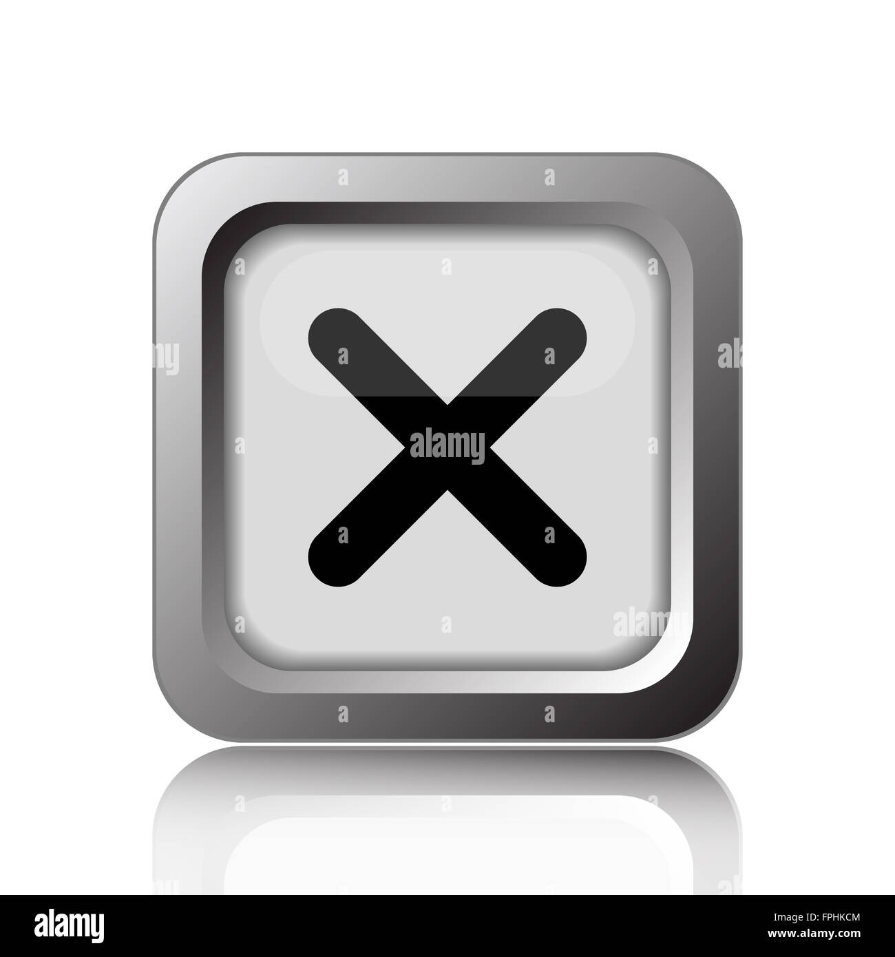 X close icon. Internet button on white background Stock Photo - Alamy