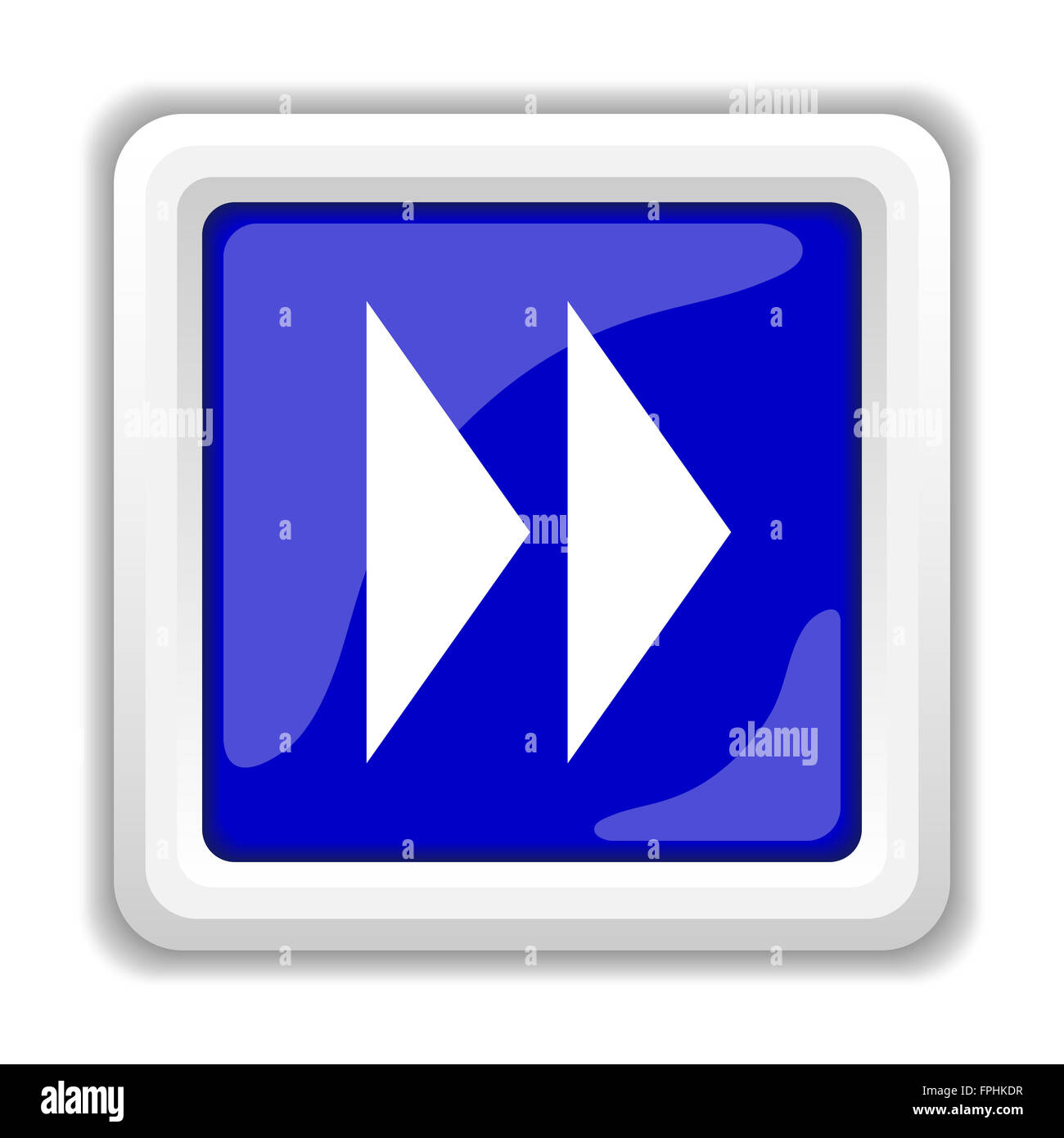 Fast forward sign icon. Internet button on white background Stock Photo ...