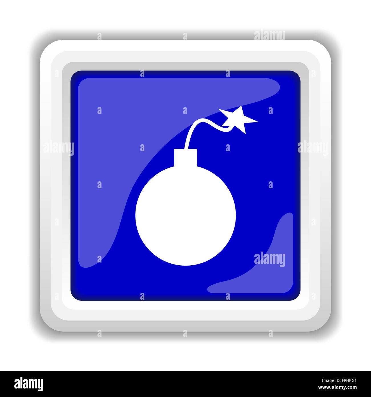 Bomb icon. Internet button on white background Stock Photo - Alamy