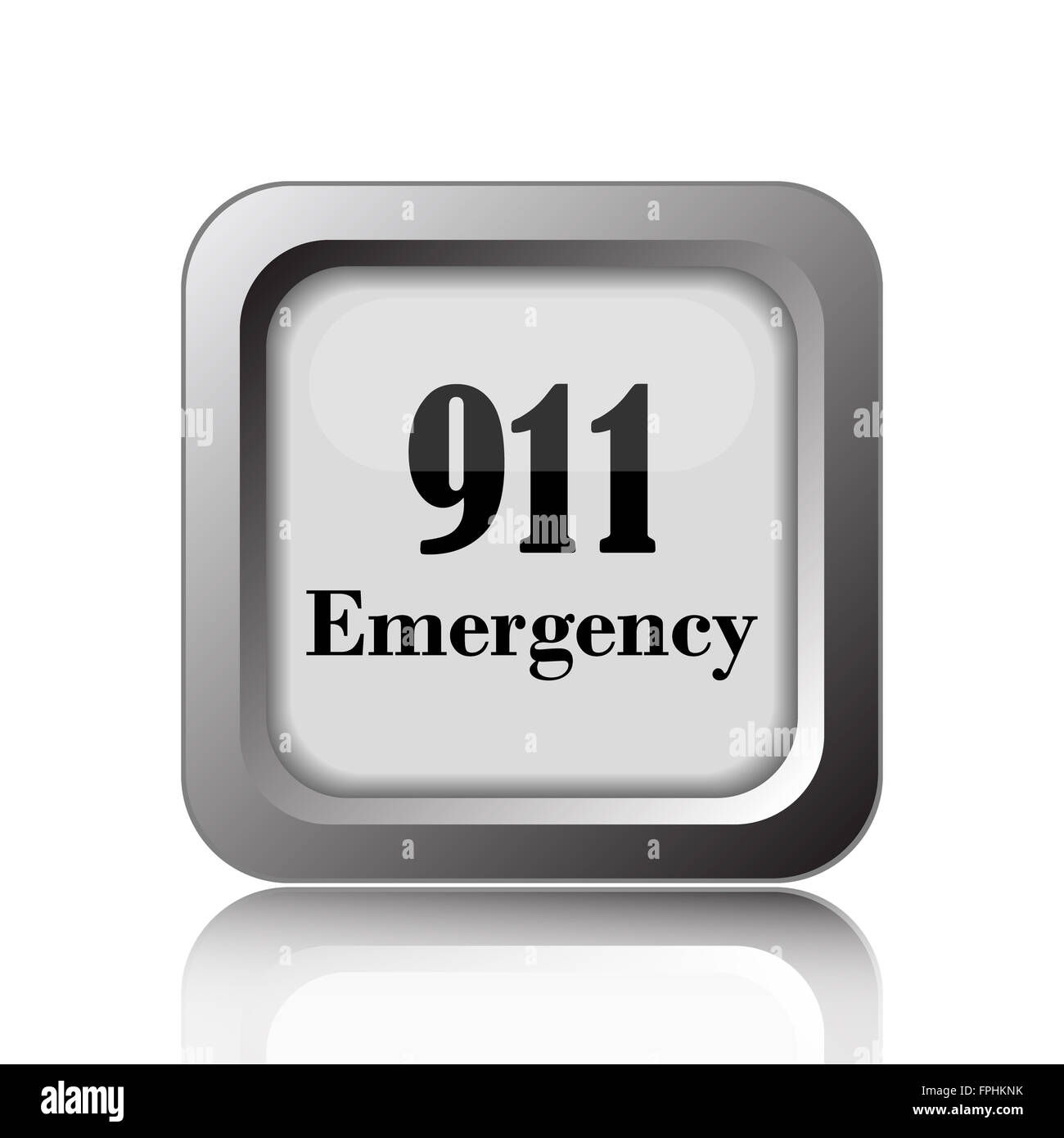 911 Emergency icon. Internet button on white background Stock Photo - Alamy