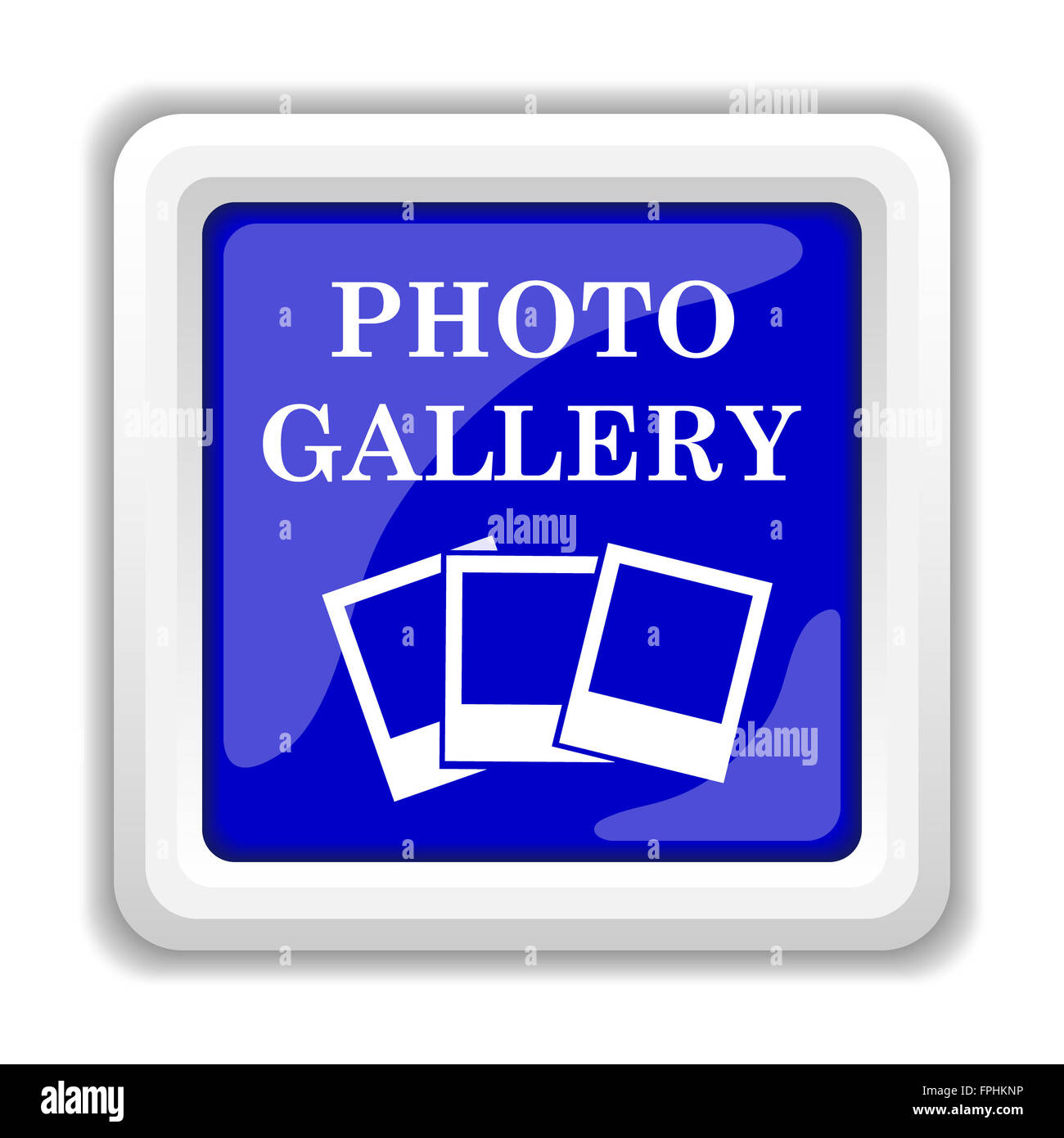 Photo gallery icon. Internet button on white background Stock Photo - Alamy