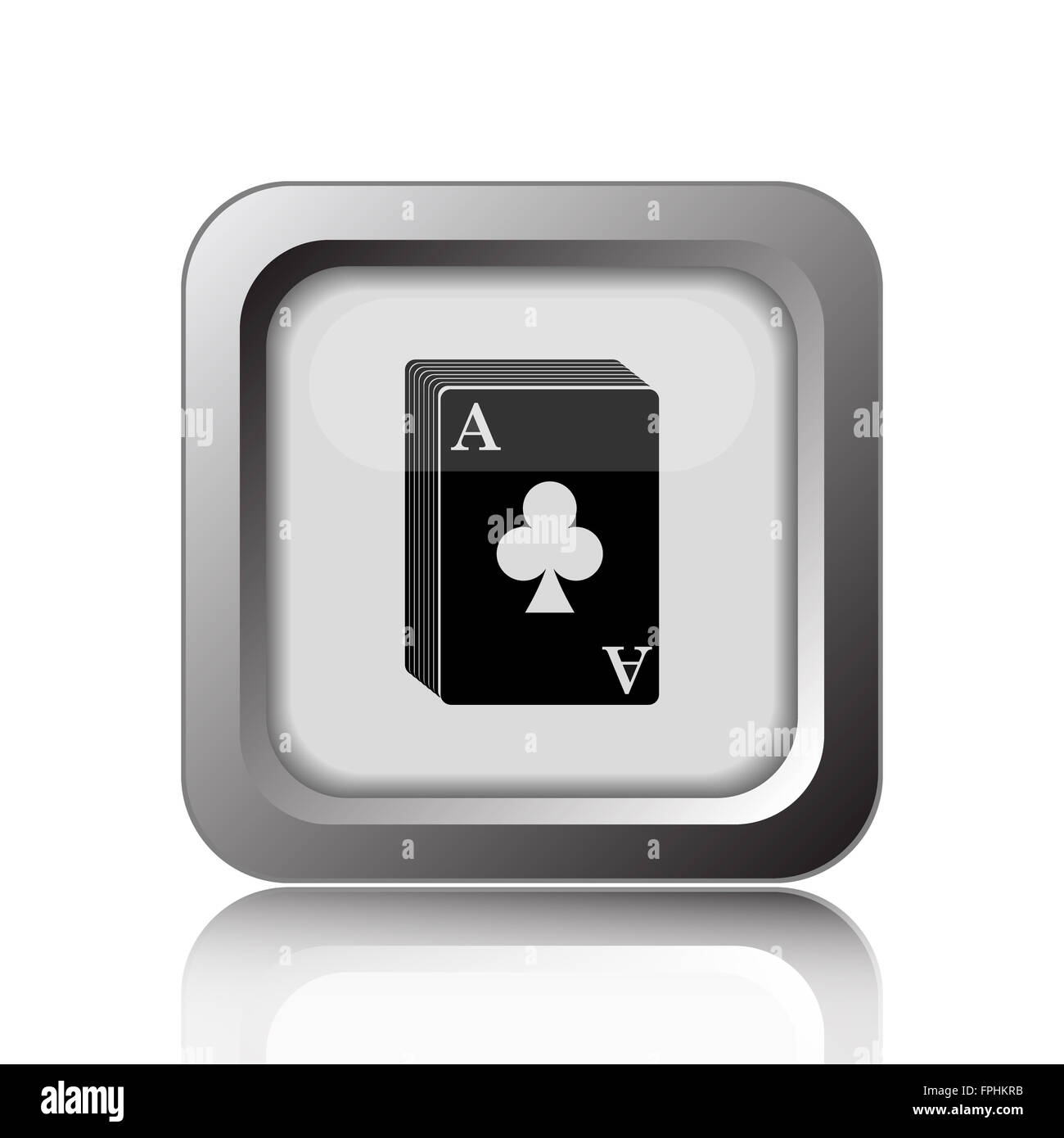 Deck of cards icon. Internet button on white background Stock Photo - Alamy
