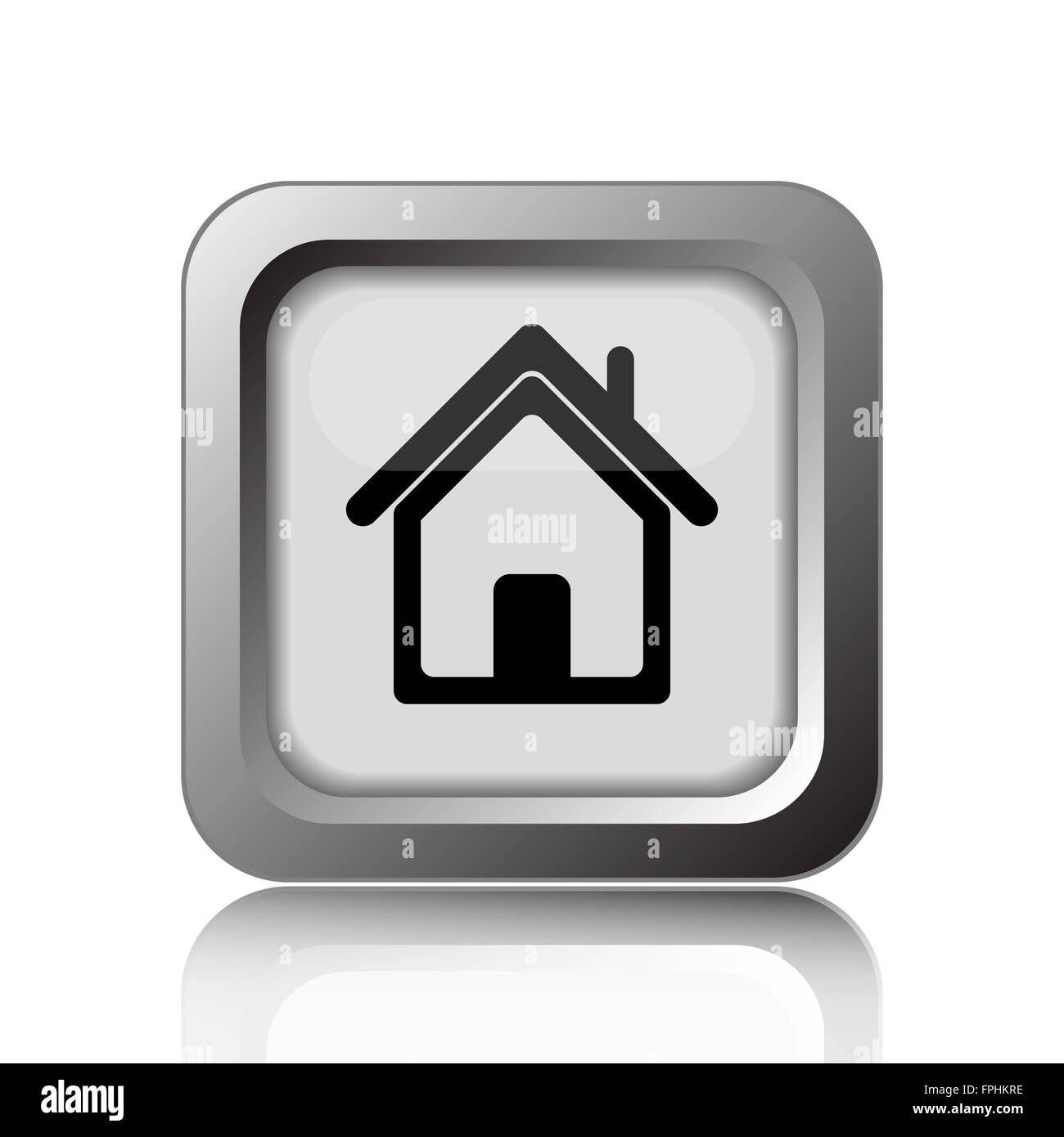 Home icon. Internet button on white background Stock Photo - Alamy