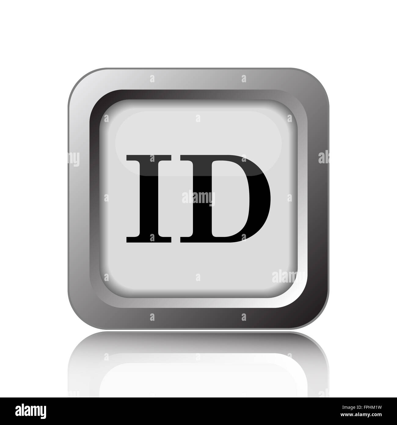 ID icon. Internet button on white background Stock Photo - Alamy