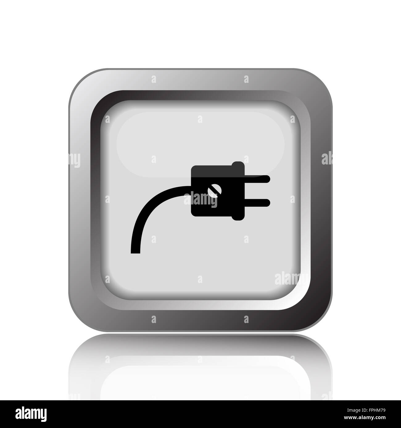 Plug icon. Internet button on white background Stock Photo - Alamy
