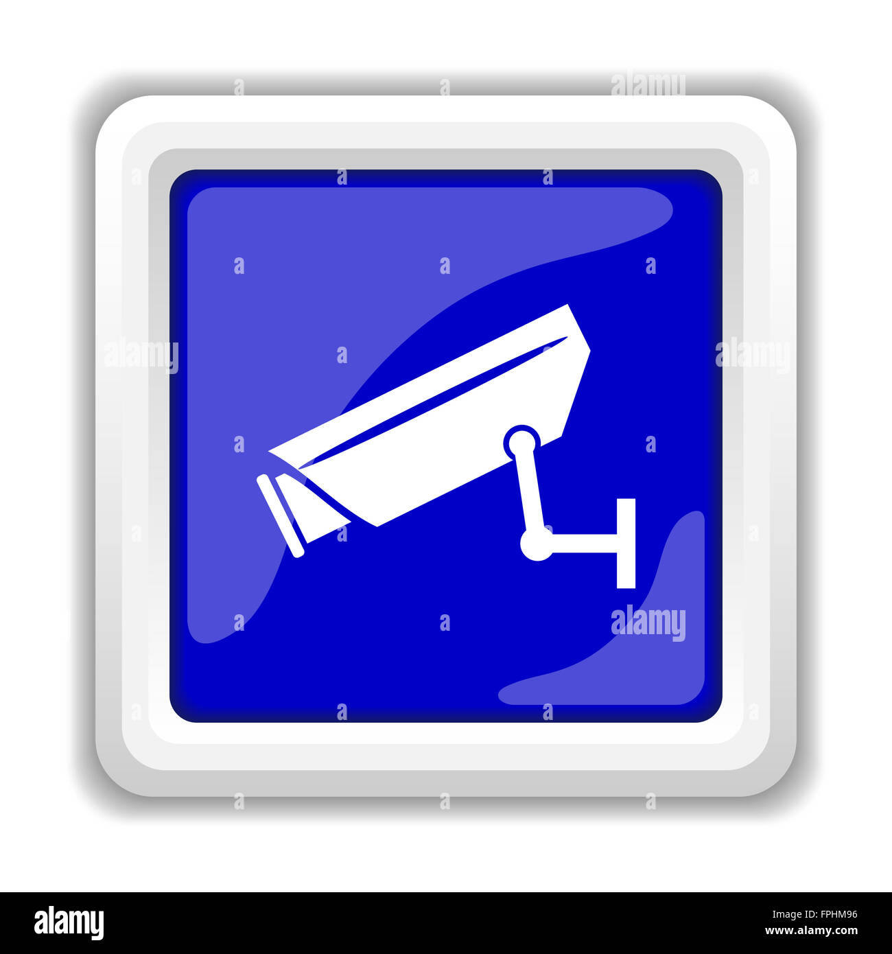 Surveillance camera icon. Internet button on white background Stock ...