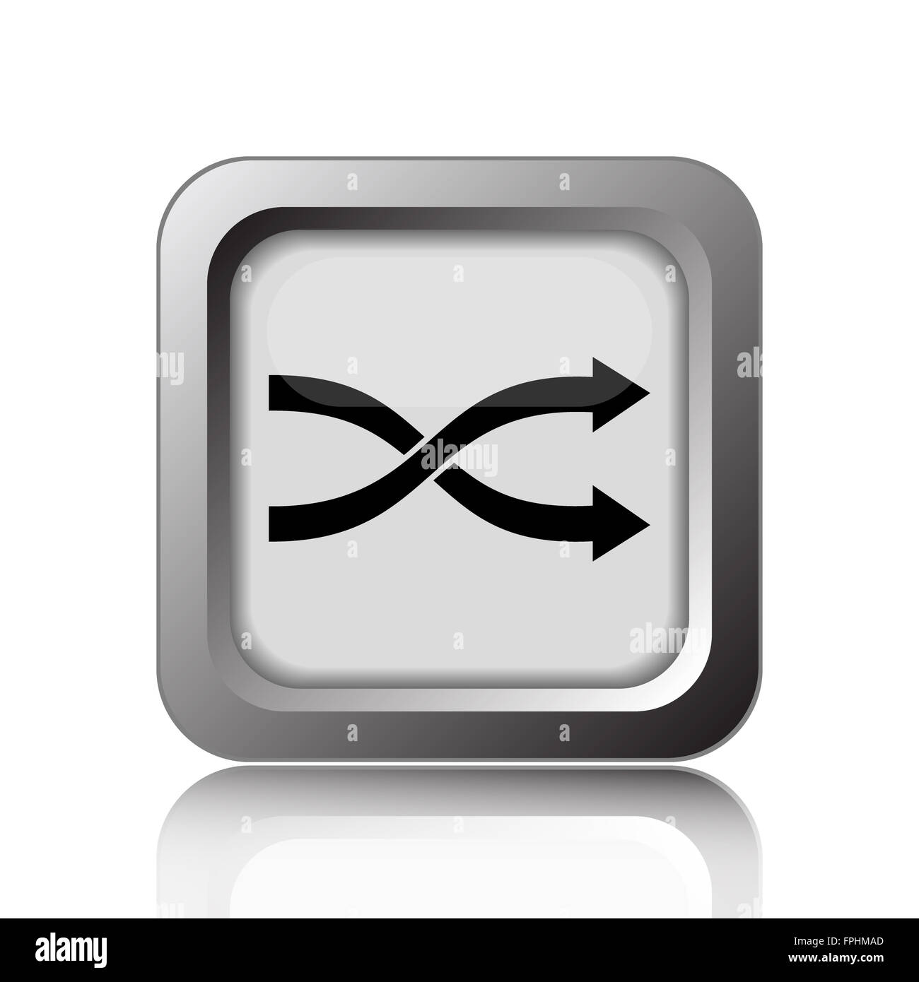 Shuffle icon. Internet button on white background Stock Photo - Alamy