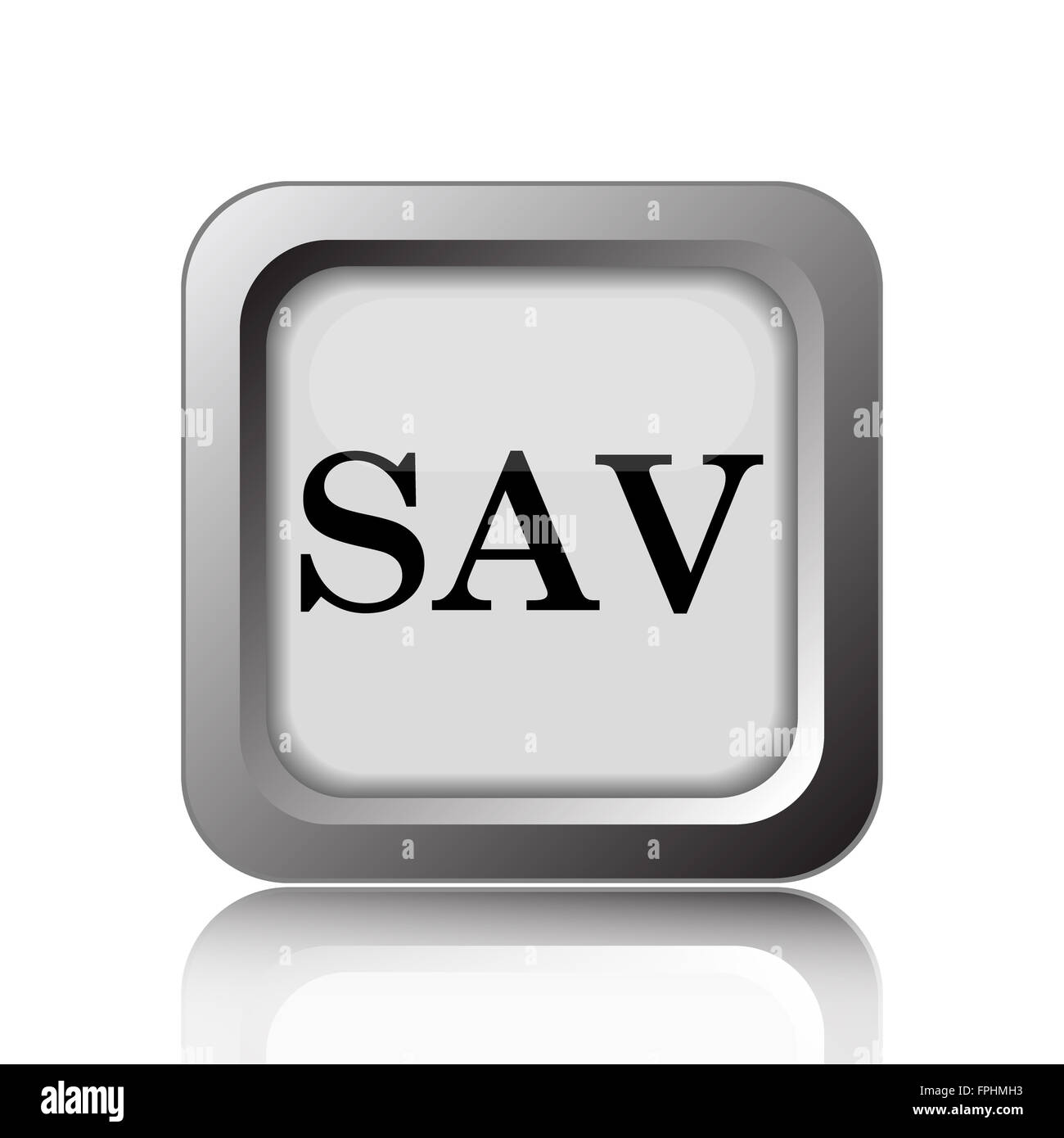 SAV icon. Internet button on white background Stock Photo - Alamy