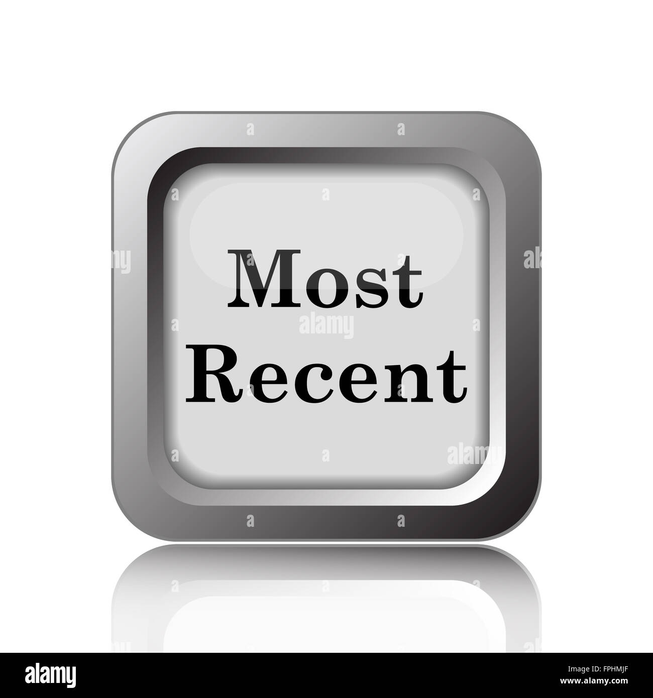 Most recent icon. Internet button on white background Stock Photo - Alamy