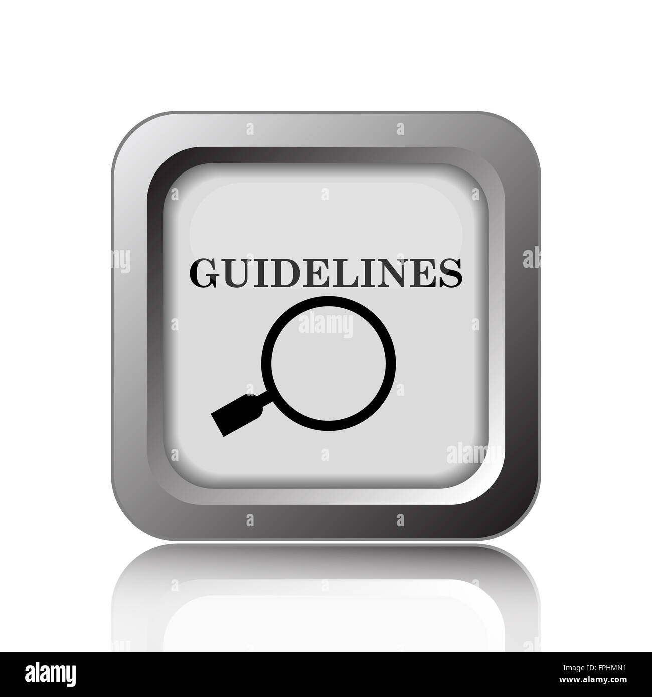 Guidelines icon. Internet button on white background Stock Photo - Alamy