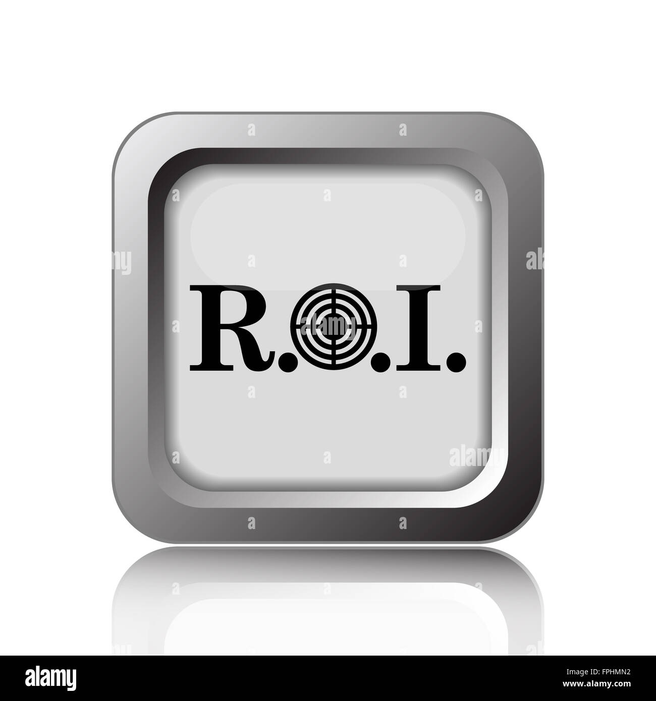 ROI icon. Internet button on white background Stock Photo - Alamy