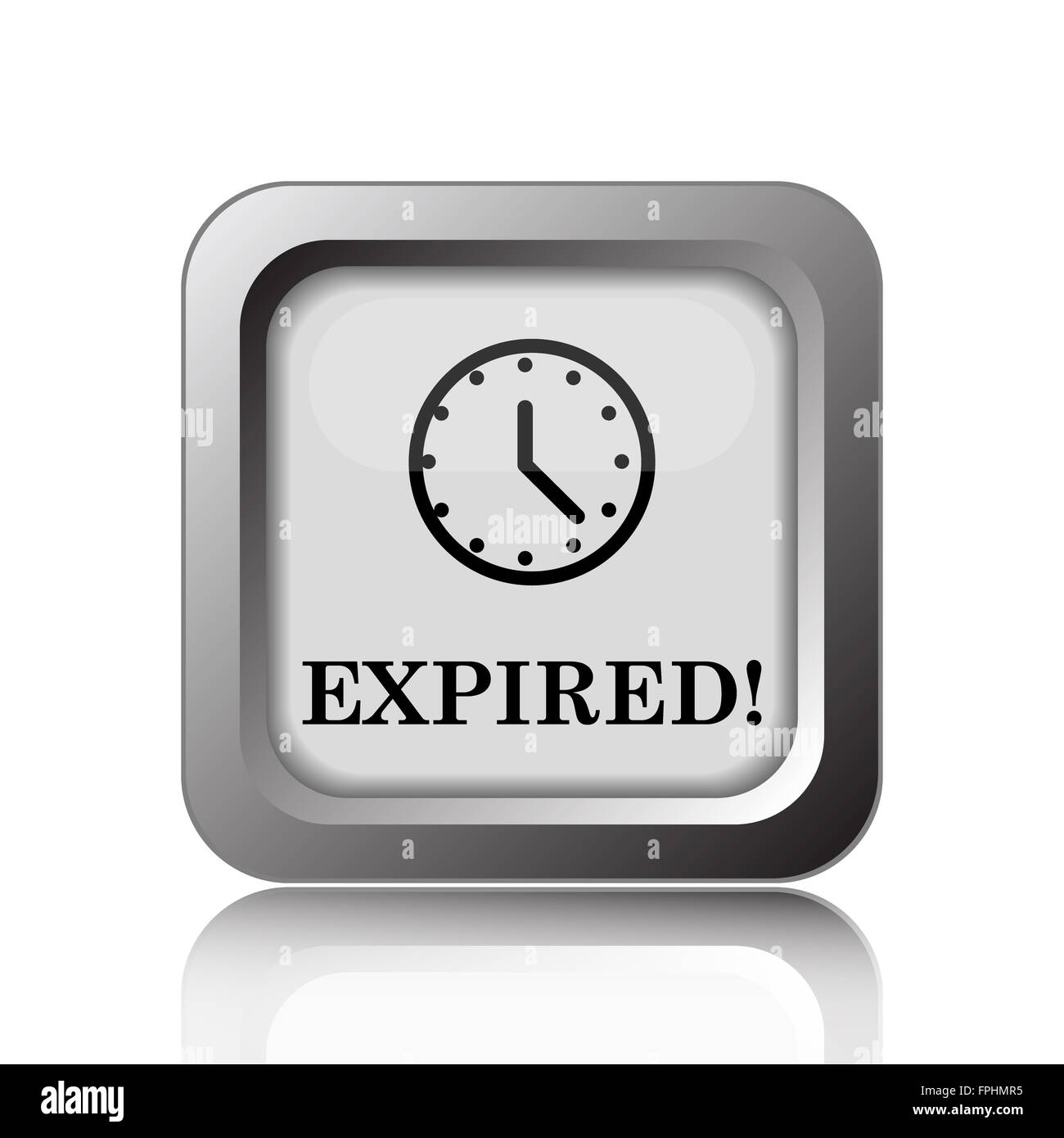 Expired icon. Internet button on white background Stock Photo - Alamy