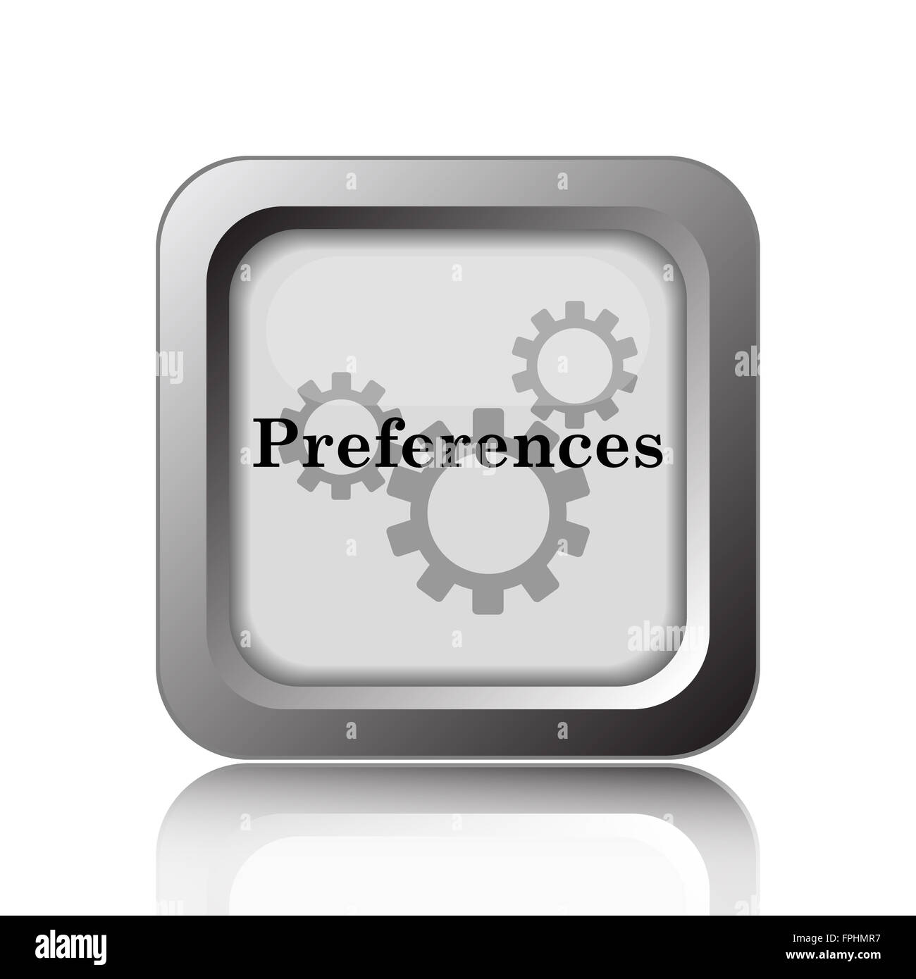 Preferences icon. Internet button on white background Stock Photo - Alamy