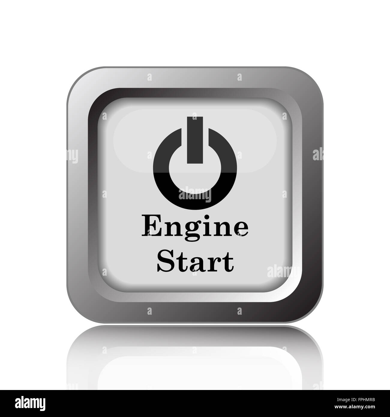Engine start icon. Internet button on white background Stock Photo - Alamy