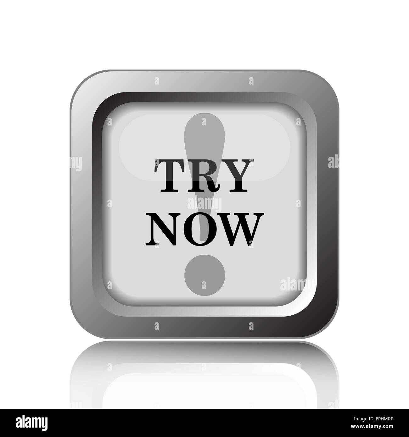 Try now icon. Internet button on white background Stock Photo - Alamy