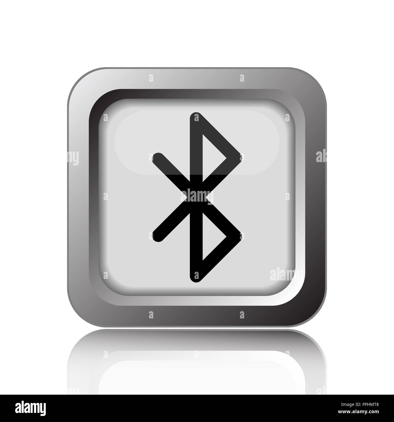 Bluetooth icon. Internet button on white background Stock Photo - Alamy