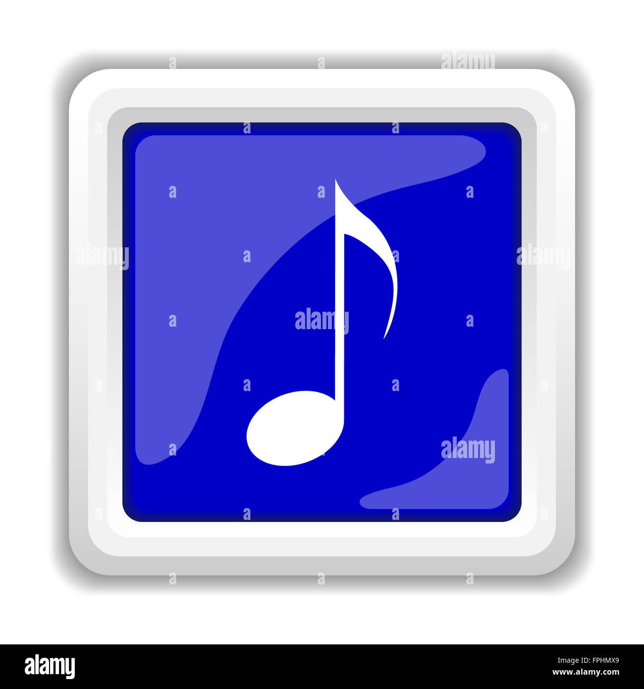 Musical note icon. Internet button on white background Stock Photo - Alamy