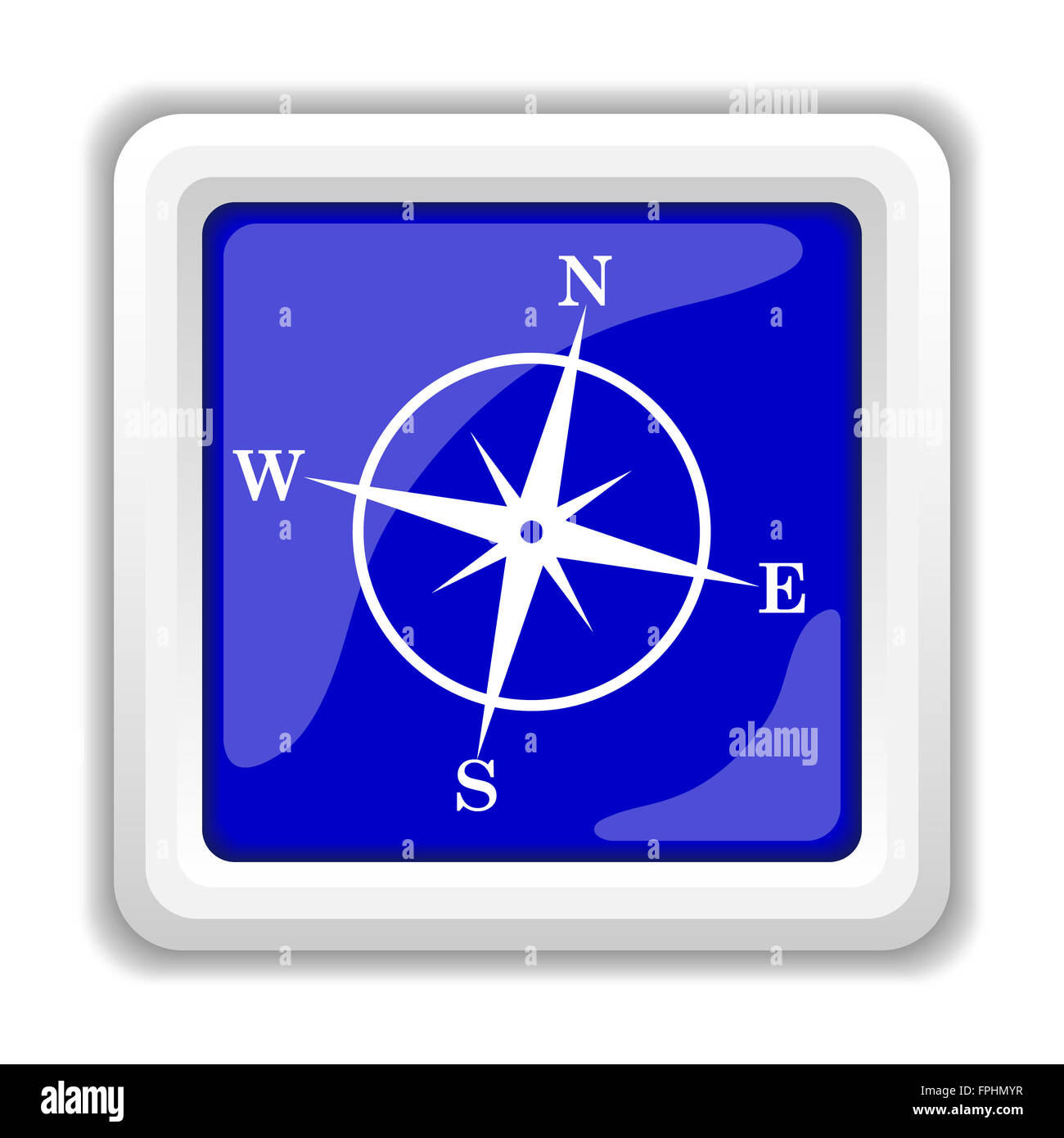 Compass icon. Internet button on white background Stock Photo - Alamy