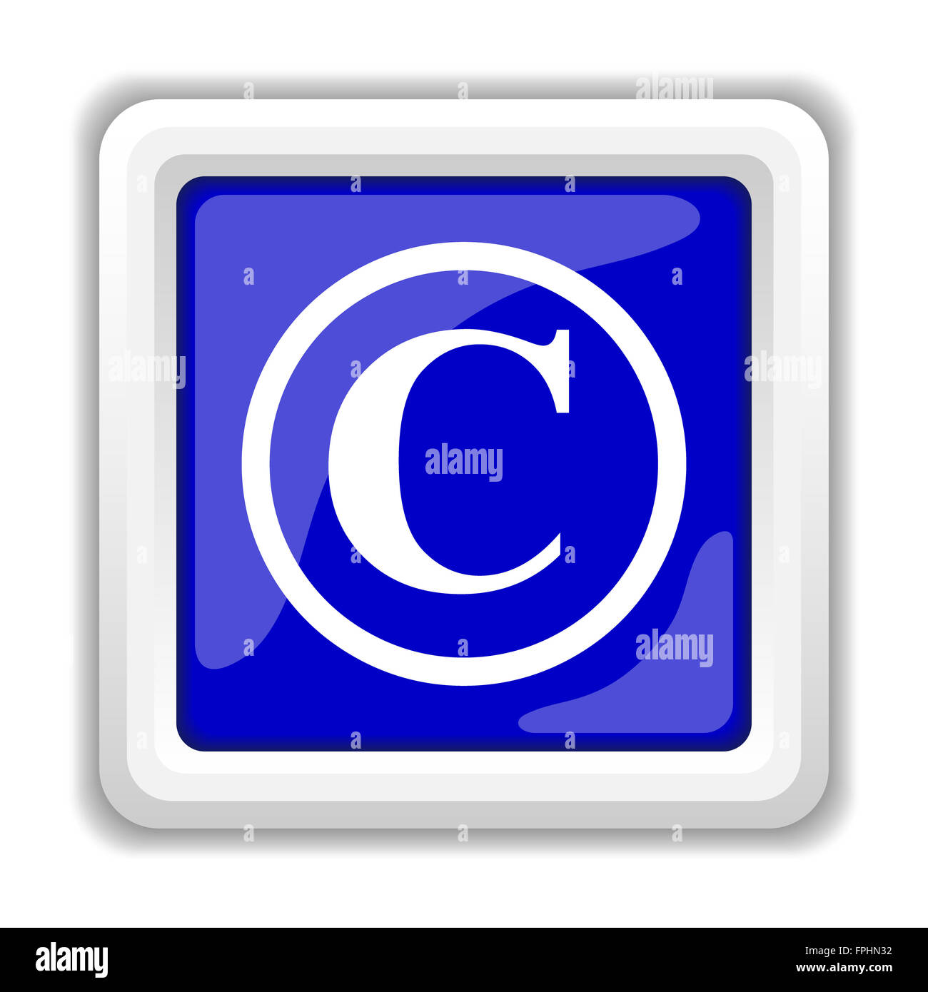 Copyright icon. Internet button on white background Stock Photo - Alamy