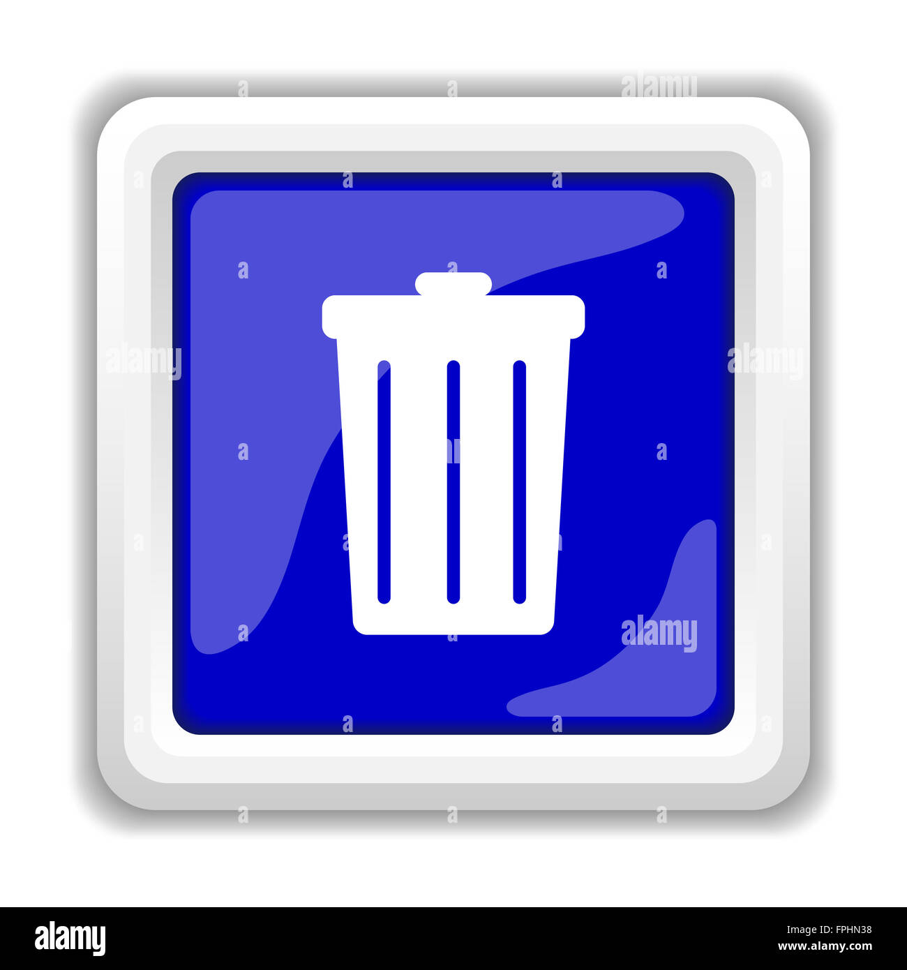 Bin icon. Internet button on white background Stock Photo - Alamy