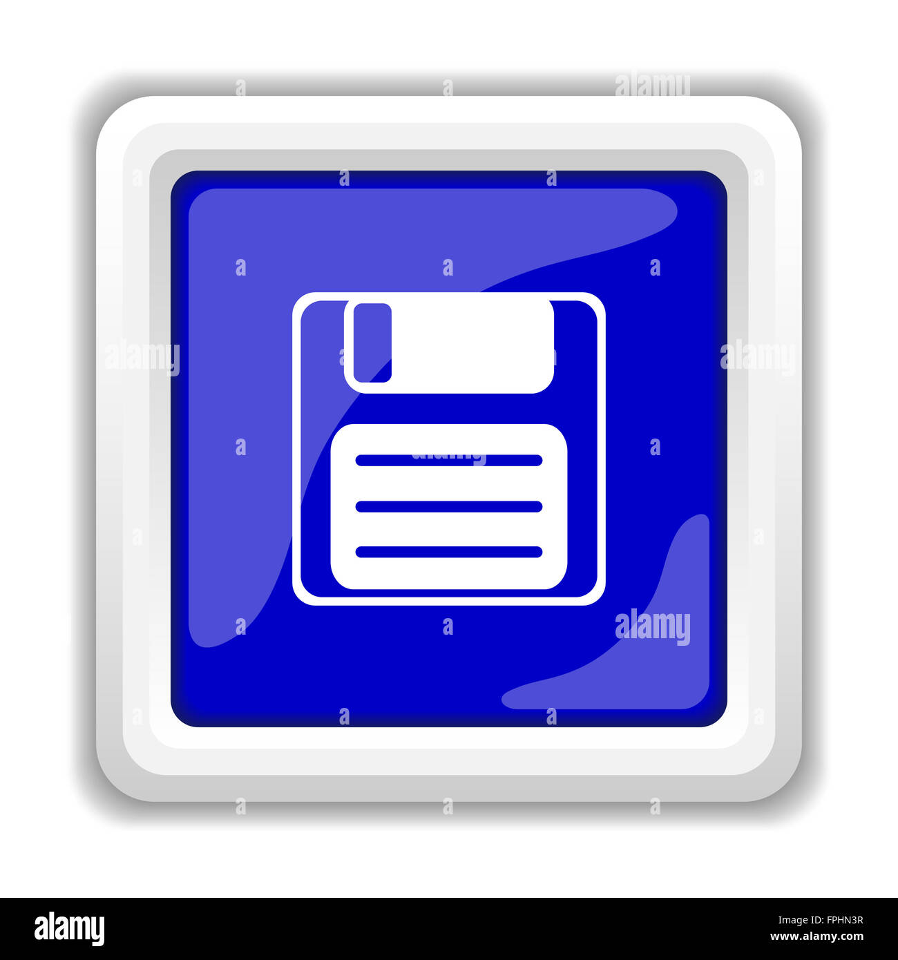 Save icon. Internet button on white background Stock Photo - Alamy
