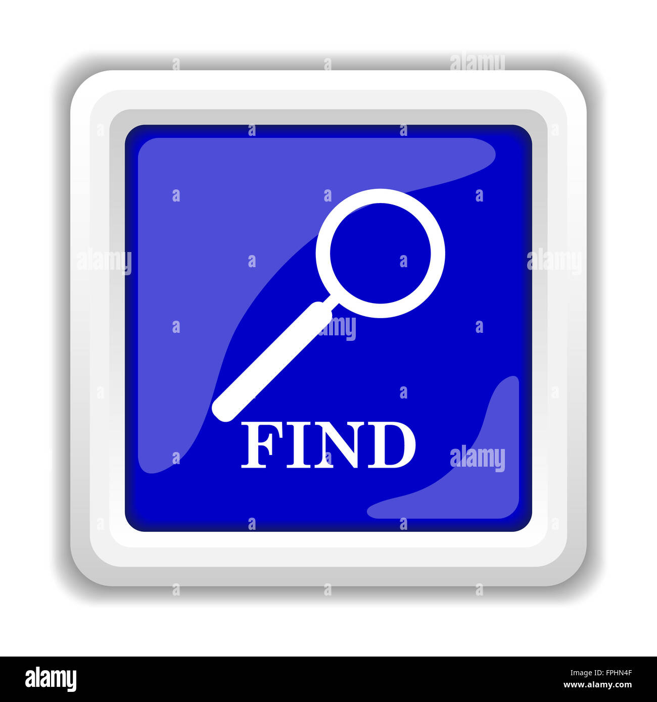 Find icon. Internet button on white background Stock Photo - Alamy