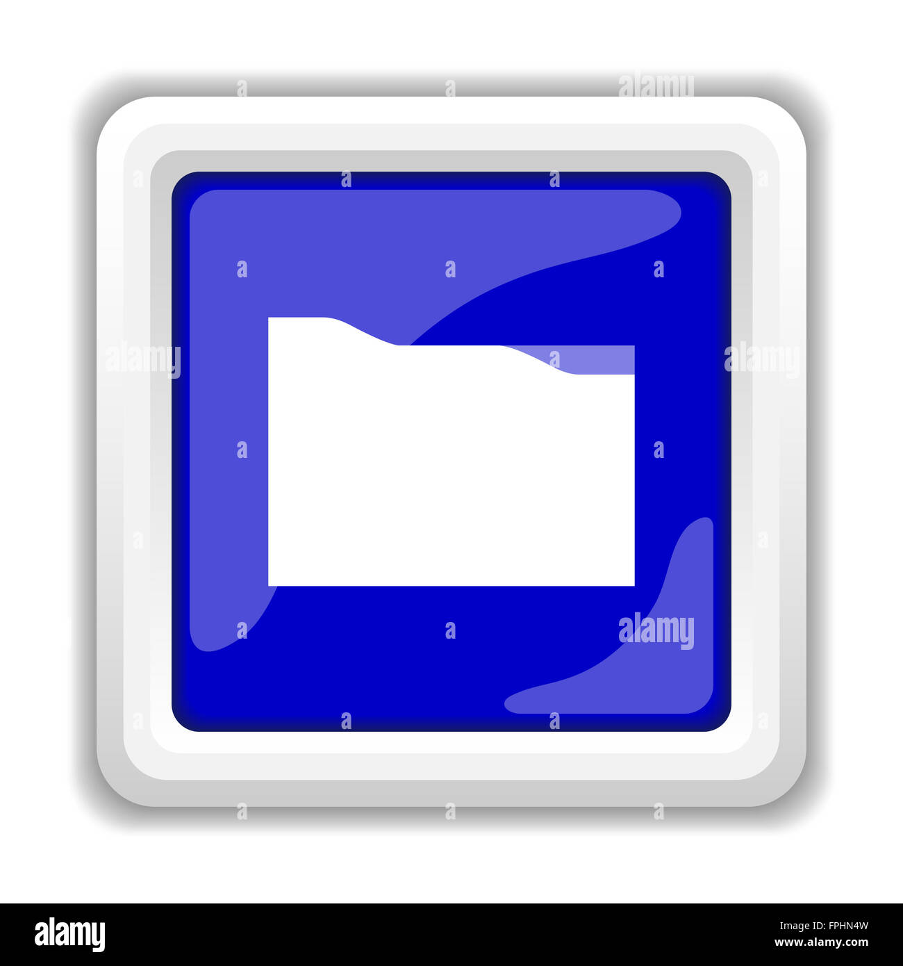 Folder icon. Internet button on white background Stock Photo - Alamy
