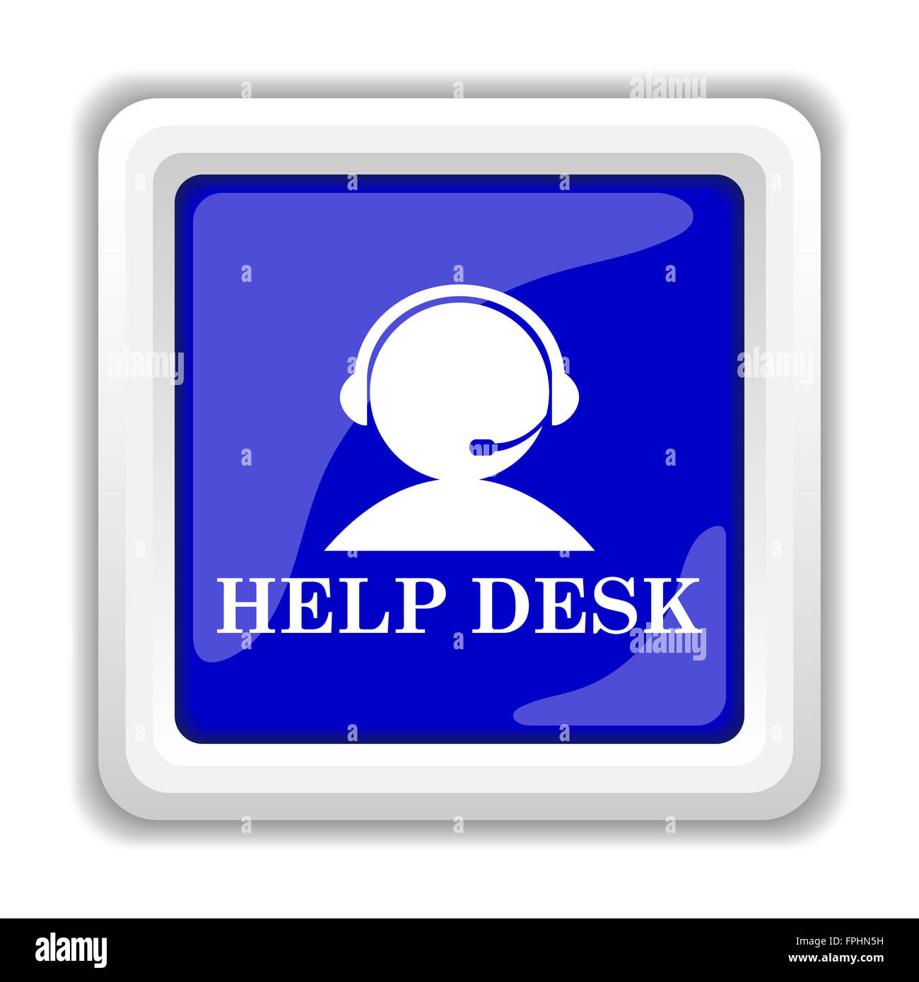 Helpdesk icon. Internet button on white background Stock Photo - Alamy
