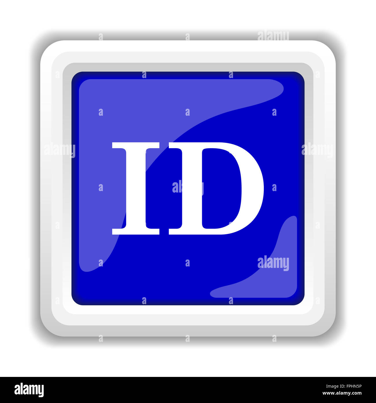 ID icon. Internet button on white background Stock Photo - Alamy
