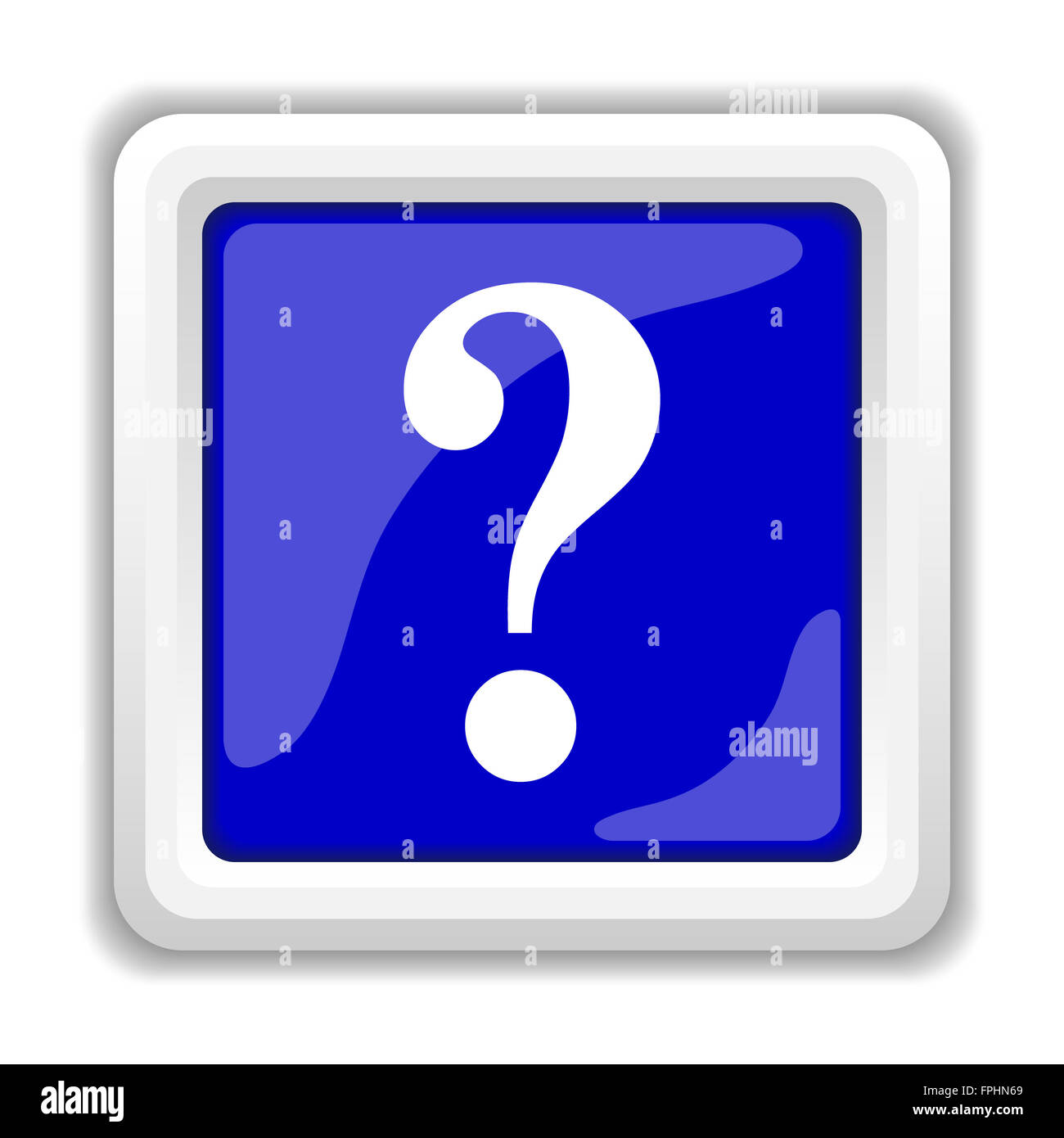 Question mark icon. Internet button on white background Stock Photo - Alamy