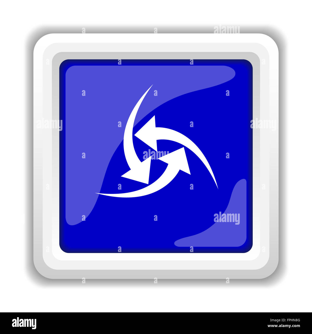 Change icon. Internet button on white background Stock Photo - Alamy